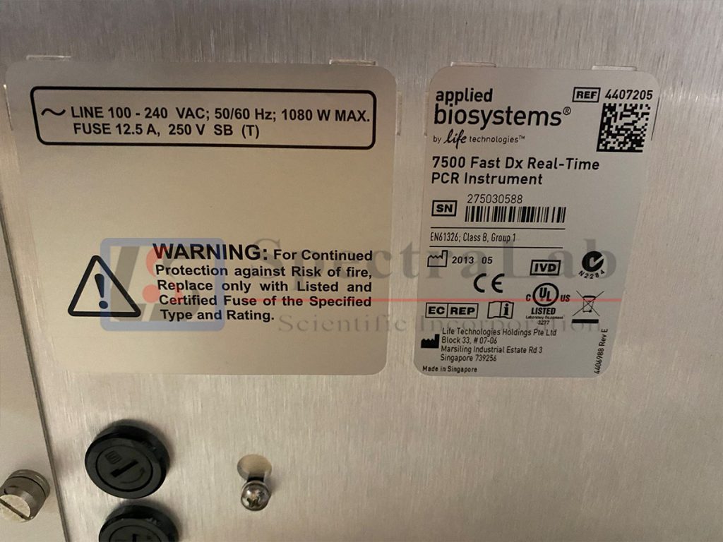 Thermo Fisher/ABI 7500 Fast Dx Real-Time PCR System (IVD) – Spectralab Scientific Inc.